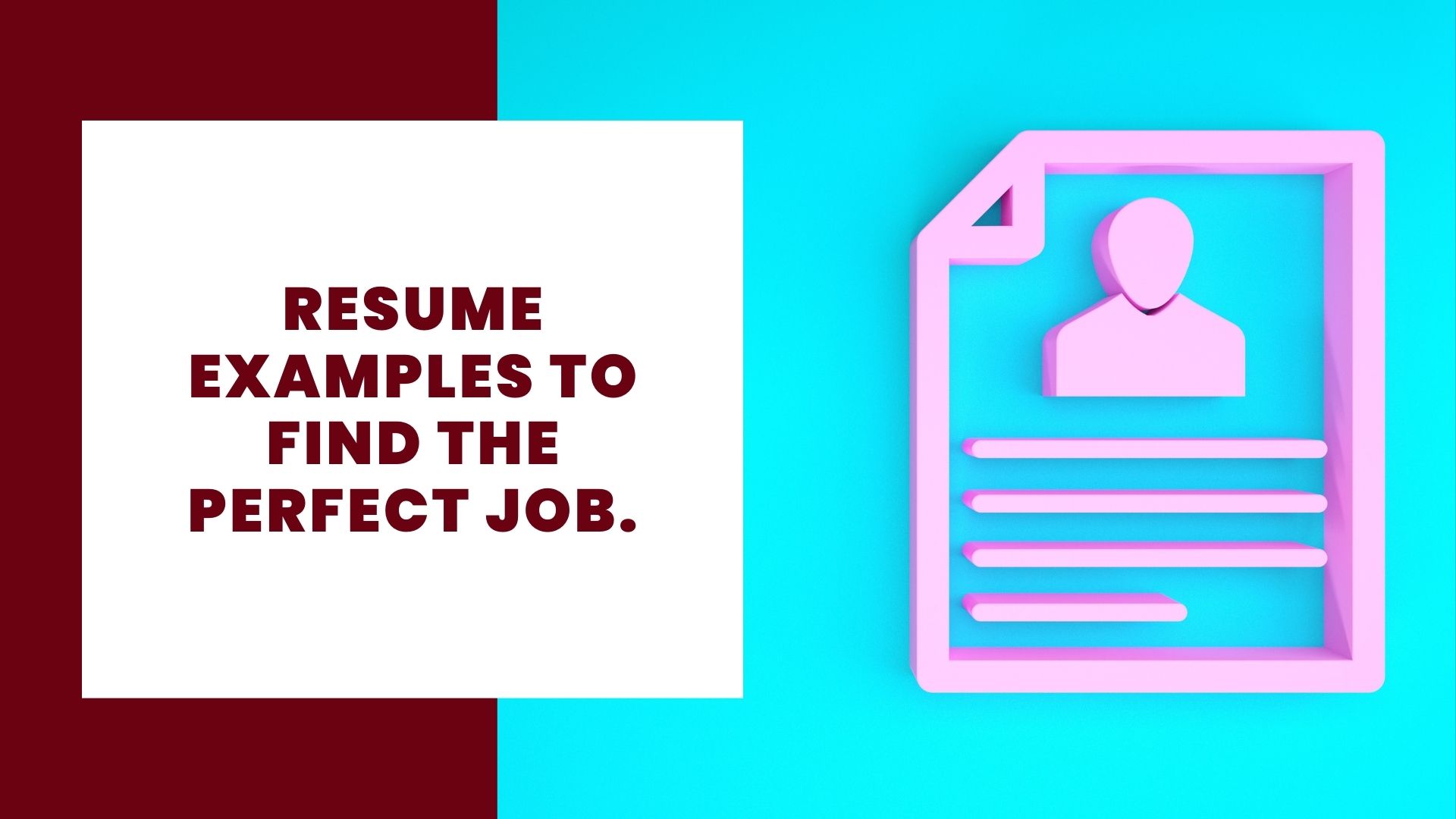 Resume examples to get the perfect job.